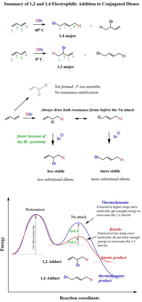 1 2 And 1 4 Electrophilic Addition To Dienes Chemistry Steps