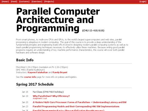 Parallel Computer Architecture And Programming 15 418618 Spring 2017