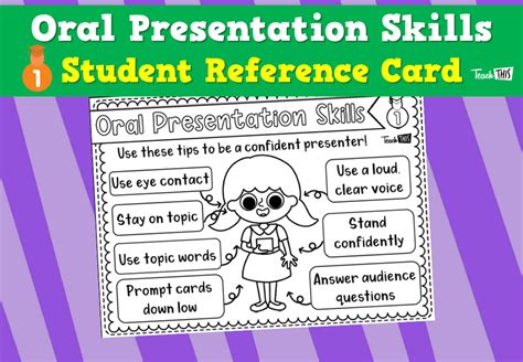 Oral Presentation Skills Student Reference Card Teacher Resources