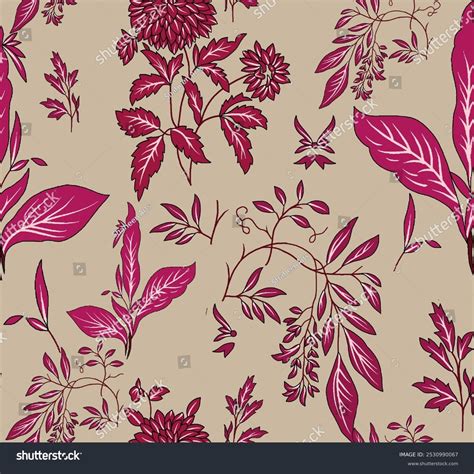 Beautiful All Over Multi Flower Pattern Stock Illustration 2530990067 Shutterstock