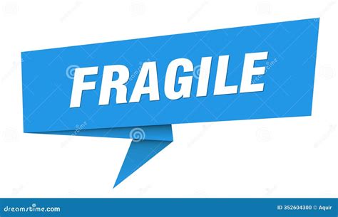 Fragile Banner Fragile Speech Bubble Label Sticker Sign Template
