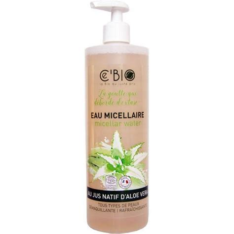 Eau micellaire au jus natif d Aloe vera ml à Ce bio