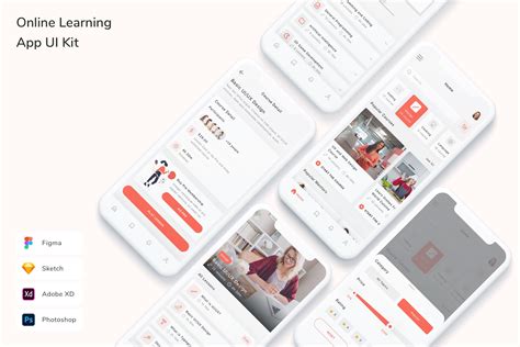 online learning app ui kit graphic by betush · creative fabrica