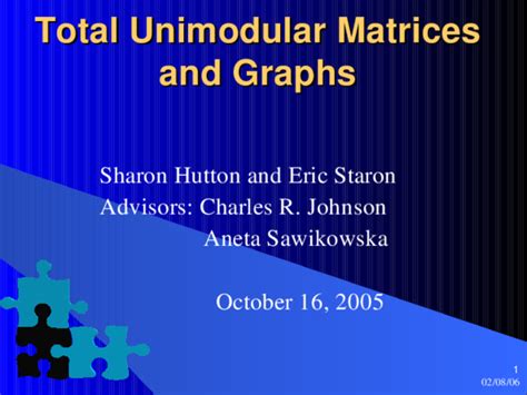 pdf total unimodular matrices and graphs