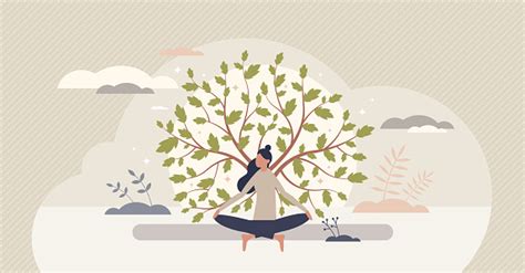 대안적인 신체 건강 실천을 통한 전체론적 의학 작은 사람 개념 Mental Wellbeing에 대한 스톡 벡터 아트 및 기타