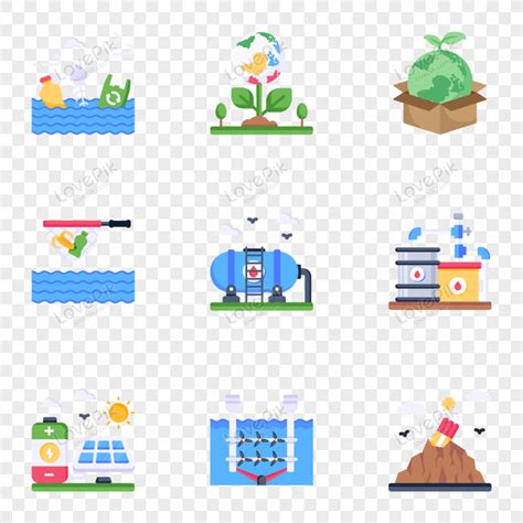 토지 오염 및 생태 아이콘 팩 Png 일러스트 무료 다운로드 Lovepik