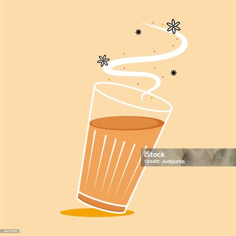 인도 뜨거운 음료 벡터입니다 인도 차이 아이콘입니다 차이는 인도 음료입니다 케 랄라 찻집 그림 벡터 Eps 인도 케 랄라 길가