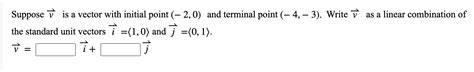 solved suppose vec v ﻿is a vector with initial point 2 0