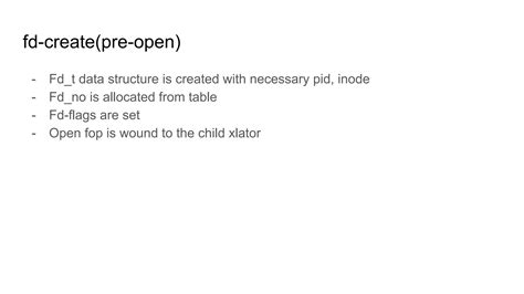 Glusterfs Session 5 Inode T Fd T Lifecycles Ppt