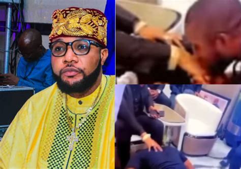 “people Worship Money Ooo” Disgusted Netizens Reacts As Man Bows To Kiss Billionaire E Moneys