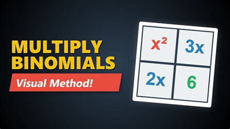 Multiplying Binomials Made Easy The Area Model Method Youtube