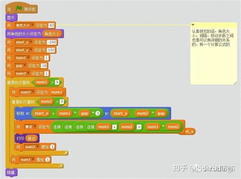 Scratch基础教程2输出九九乘法表 知乎