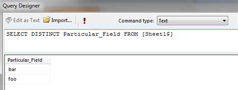 Reportbuilder3 0 Get Unique Values From Excel Spreadsheet For Report