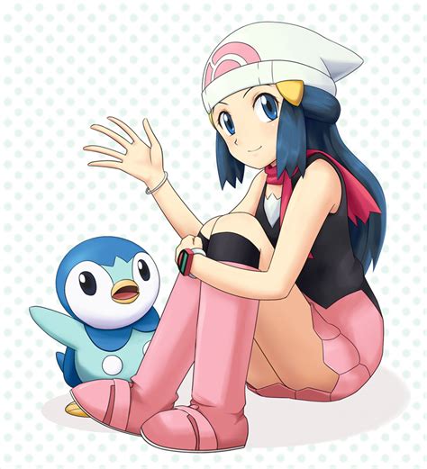Safebooru 1girl Beanie Blue Eyes Blue Hair Boots Hat Hikari Pokemon