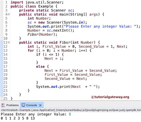Java Program To Print Fibonacci Series