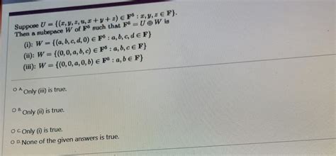 Solved Suppose U X Y Z U X Y Z F X Y ZF Then A Chegg
