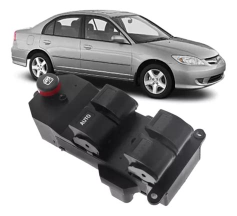 Botão Comando Interruptor Vidro Elétrico Honda Civic Crv Parcelamento sem juros