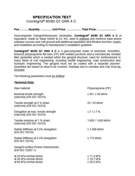 Combigrid® 8080 Q1 Grk 4 C Naue Building On Sustainable Ground