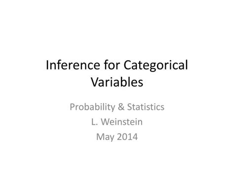 Ppt Inference For Categorical Variables Powerpoint Presentation Free Download Id 2835568