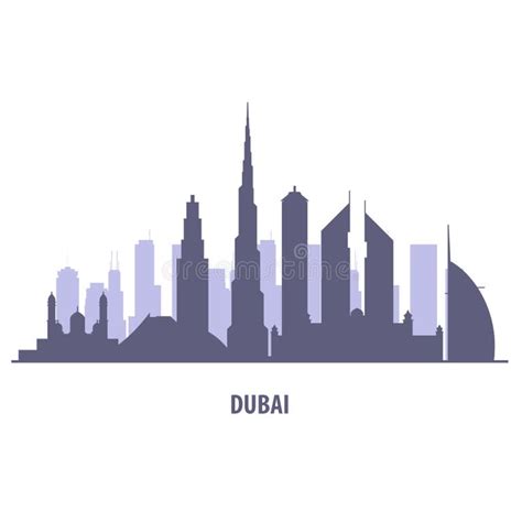 Skyline Linear Style Dubai Stock Illustrations 50 Skyline Linear