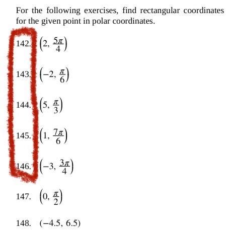 Solved For The Following Exercises Find Rectangular Chegg Com