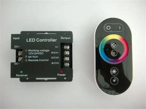 RF Wireless Touch RGB Led Controller With Remote MODES Controlable Distance DC V In RGB