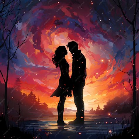 Premium Ai Image Silhouette Couple In Love