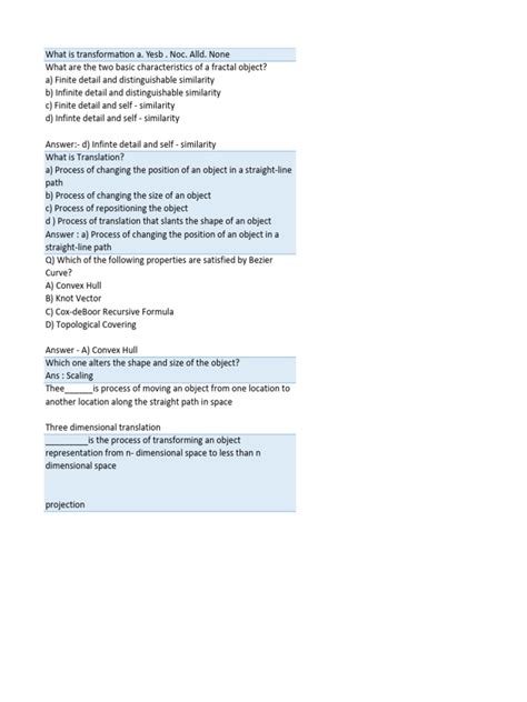 Cg Mcqs Pdf 2 D Computer Graphics Rotation