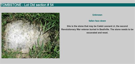 Caleb Leonard Sr 1726 1814 Find A Grave Memorial