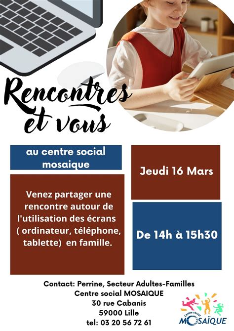 Rencontres Et Vous Mars 2023 Centre Social Mosaique