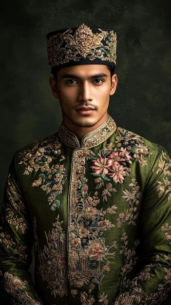 A Model Proudly Wears Malaysias Elegant Traditional Clothing With