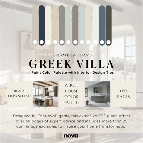 Sherwin Williams Greek Villa Home Paint Scheme Whole House Color