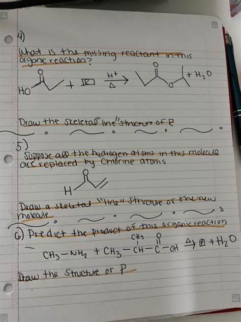 Solved What Is The Missing Reactant In This Organic