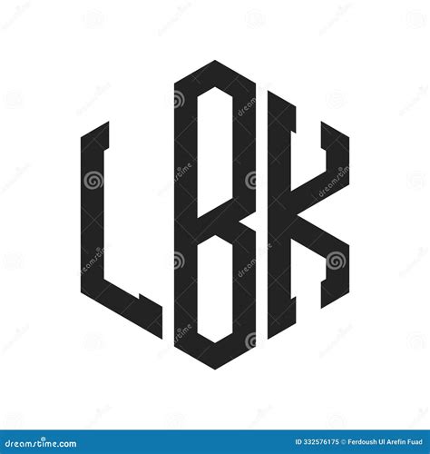 Lbk Logo Design Initial Letter Lbk Monogram Logo Using Hexagon Shape Stock Illustration