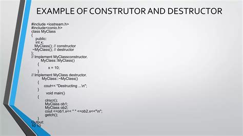 Constructor And Destructors Ppt