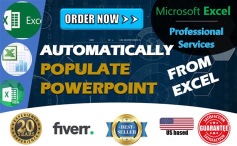 automatically populate power point template from excel by mrexcel fiverr