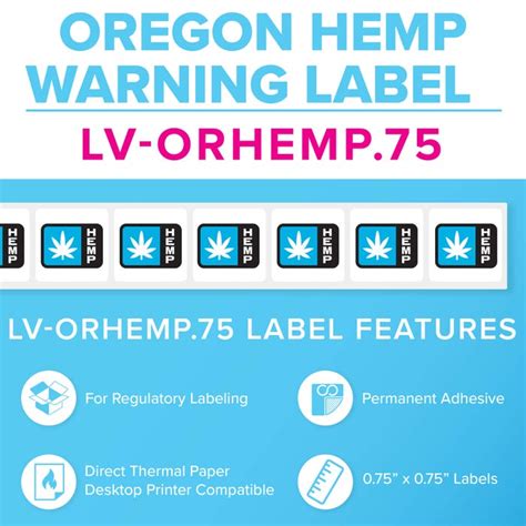 Oregon Hemp Universal Symbol Cannabis Warning Labels Labelvalue