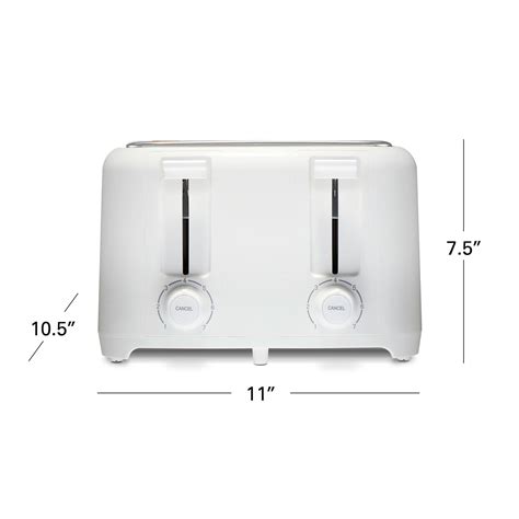 Proctor Silex® Wide Slot 4 Slice Toaster White 24214ps