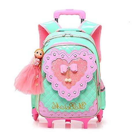 Meetbelify Rolling Backpack For Girls With Pencil Caseandlunch