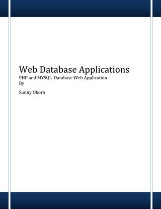 Web Application PHP And MySQL Database PDF