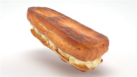 3d Vanilla Eclair Model Turbosquid 2047424