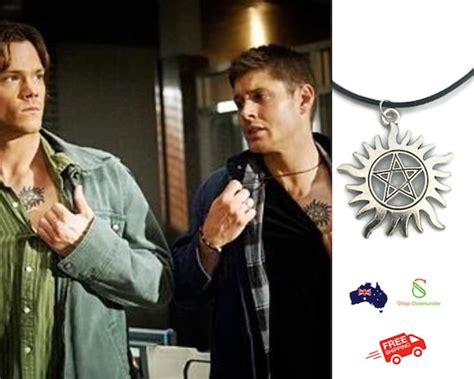 Supernatural Dean Sam Pentacle Pentagram Tattoo Pendant Etsy Australia