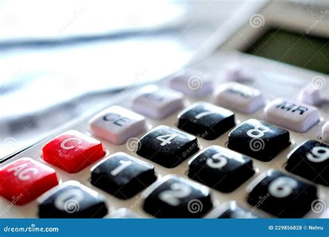 Simple Calculator Buttons Numbers Stock Photo Image Of Close Black 229856828