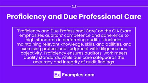 Proficiency And Due Professional Care Notes And Practice Questions