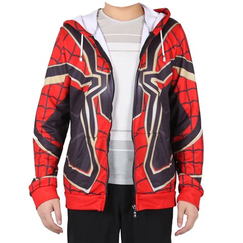 Для взрослых и детей Железный Человек паук супергероя Косплэй толстовка с капюшоном куртка с