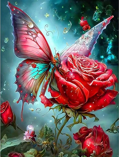 DPHERO DIY Schmetterling Diamant Painting Bilder für Erwachsene Kinder