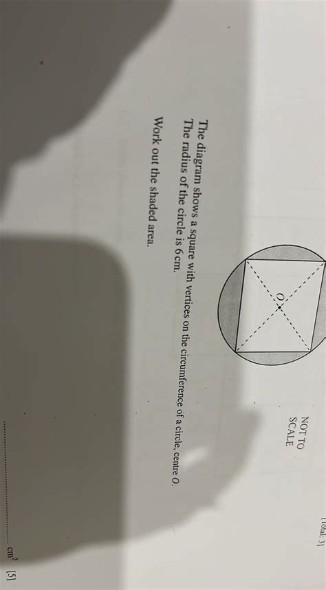 Not To Scale The Diagram Shows A Square With Vertices On The