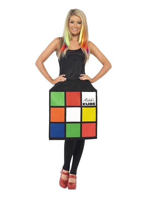 Ladies Rubiks Cube Costumeand Rubiks Cube 3d Cube Fancy Dress Escapade