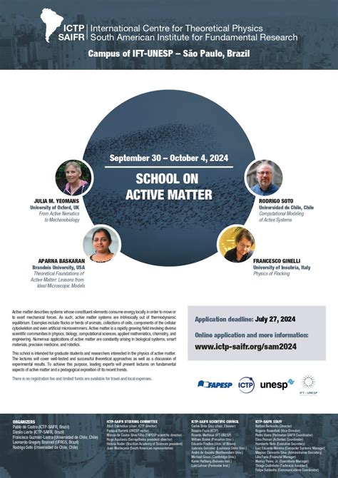 Ictp Saifr School On Active Matter