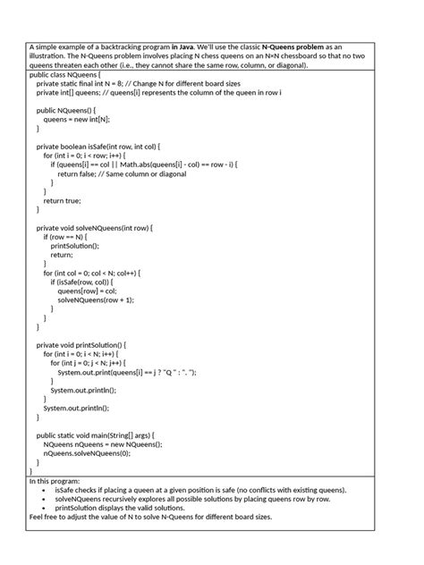 Nqueen Problem Backtracking Process Pdf